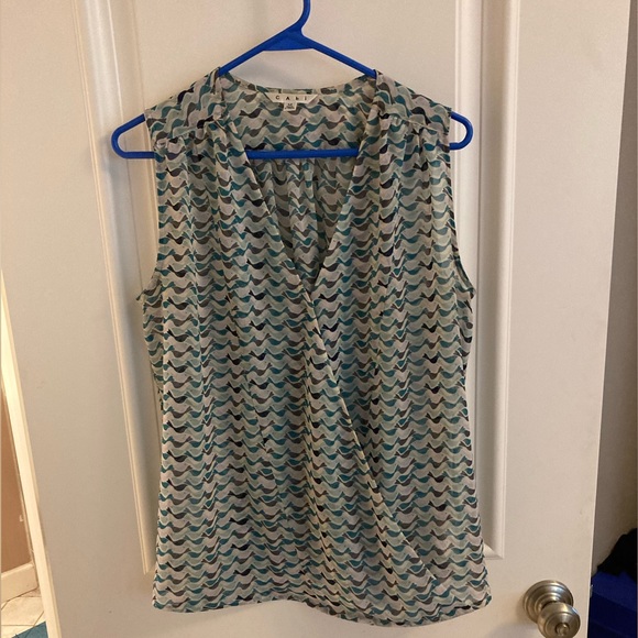 CAbi | Tops | Cabi Sheer Tweet Bird Wrap Shell | Poshmark